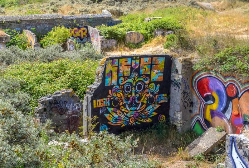 Blockhouses and Graffiti Art of Leffrinckoucke Beach | BaldHiker